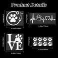 8 Sheets 4 Style Waterproof Heart Bear Paw Pattern PET Car Decals ...