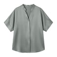 Casual Button Down Top for Everyday Wear in Soft Loose Fit Women's T ...
