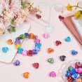 100Pcs Spray Painted Drawbench Acrylic Beads Heart Mixed Color 15x17x8 ...