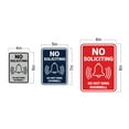 Portrait Round No Soliciting Do Not Ring Doorbell Sign (White/Red ...
