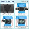 Cozlow Back Support Belt, Lumbar Support Pad, Pain Relief, Posture ...