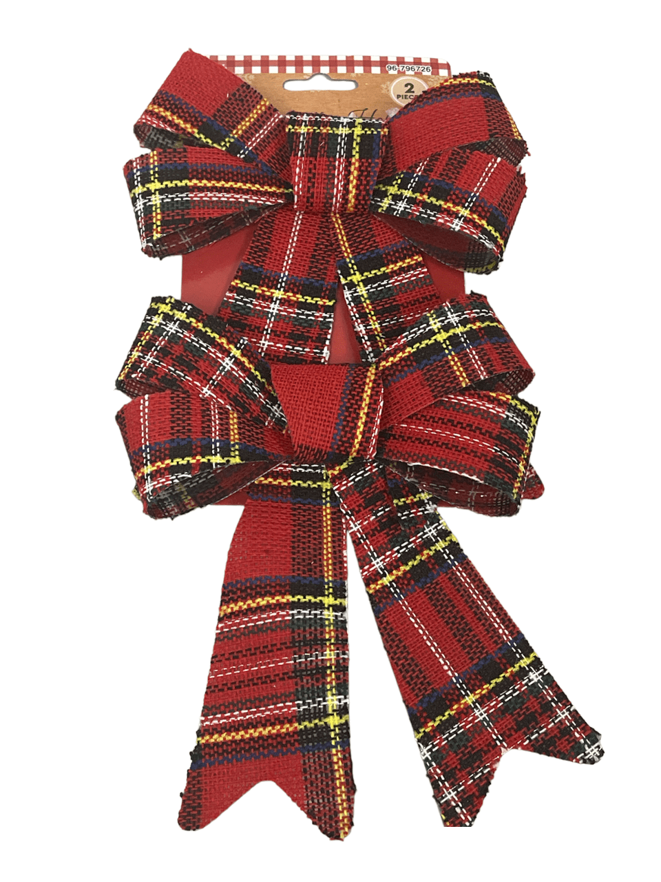 Momentum Brand Red Scottish Plaid Check Bows, 2-ct. Packs; 7 X 5.5-in ...
