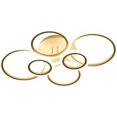 MONIPA Modern 6 Rings LED Ceiling Lamp, Stepless Dimmable, White, for ...