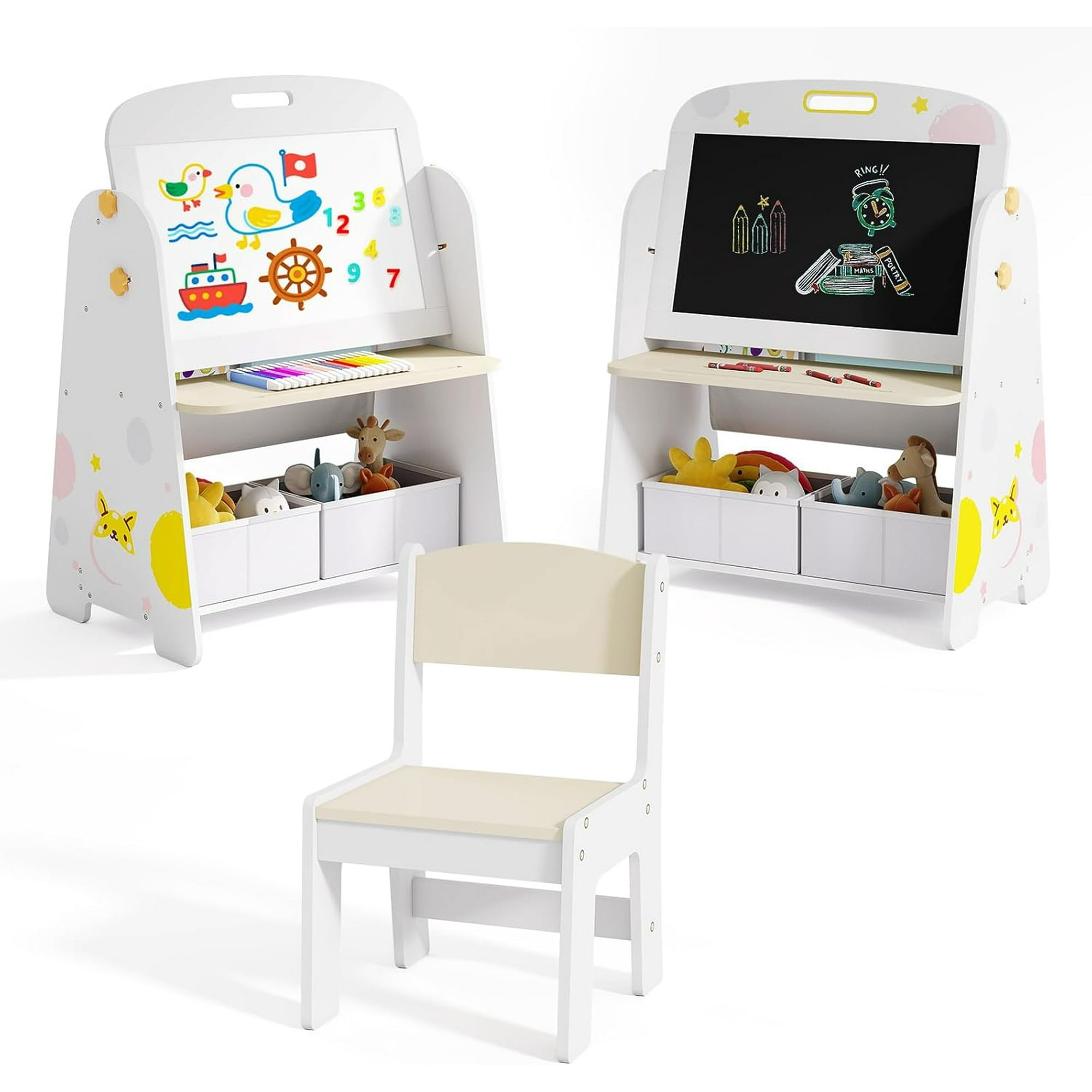 Click here for Olakids Easel For Kids With Stool  4-In-1 Double-S... prices