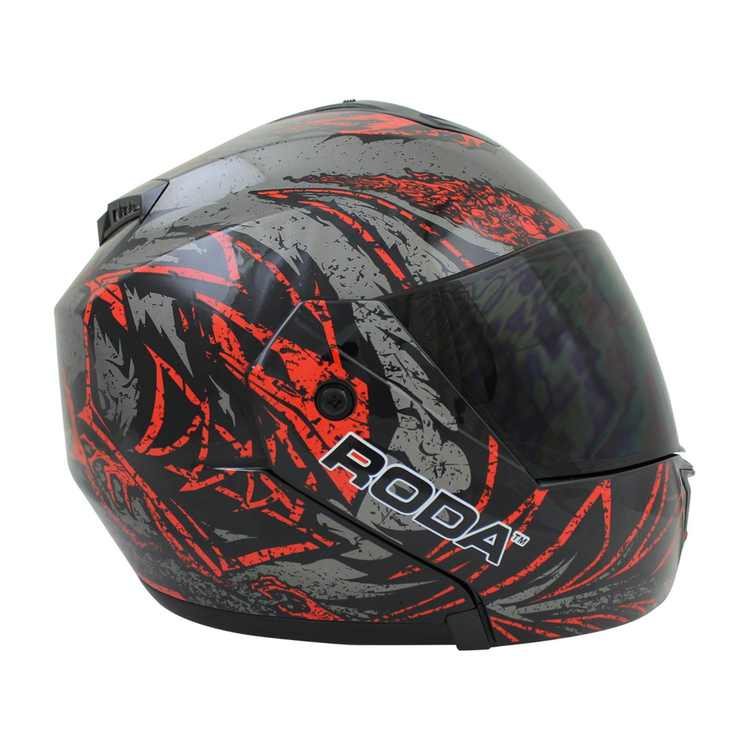CASCO RODA REVENGE ROJO DIABLO ROJO MICA HUMO ABATIBLE SVS rojo L RODA ...
