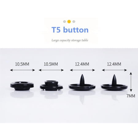 T5 Snaps Plastic Buttons Set For Clothes Snap Button Tool Sewing Bibs ...