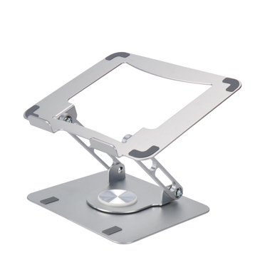 Laptop Stand with 360° Rotating Base, Byseng Ultra-Stable Metal Swivel ...