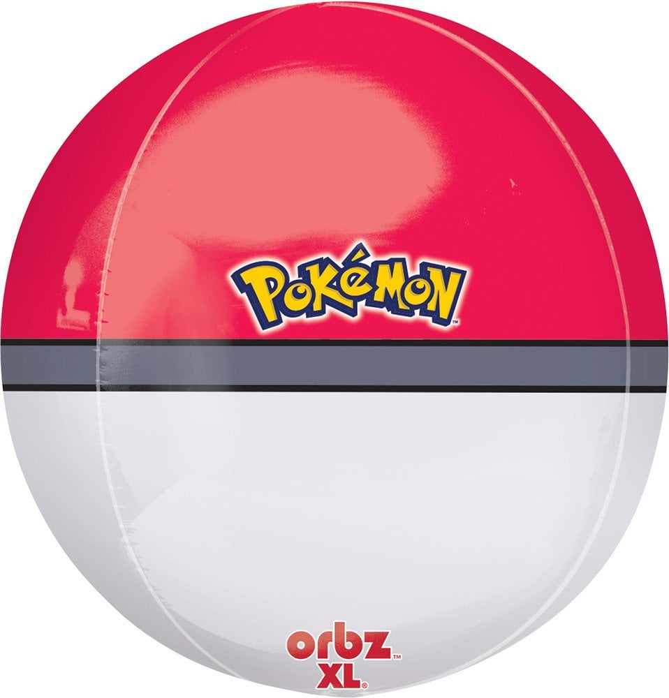 Cp Orbz Pokemon Ball 15" x 16" Foil Balloon Contains/Directions ...