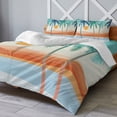 4 Piece Duvet Cover Set Twin, Summer Boho Coconut Trees Sunset Soft ...