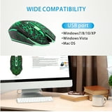 TENMOS Wireless Gaming Mouse Rechargeable Silent Colorful LED Optical ...