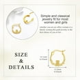 Gold Hoop Earrings 14K Gold Small Animal Hoop Earrings Fine Gold Mini ...