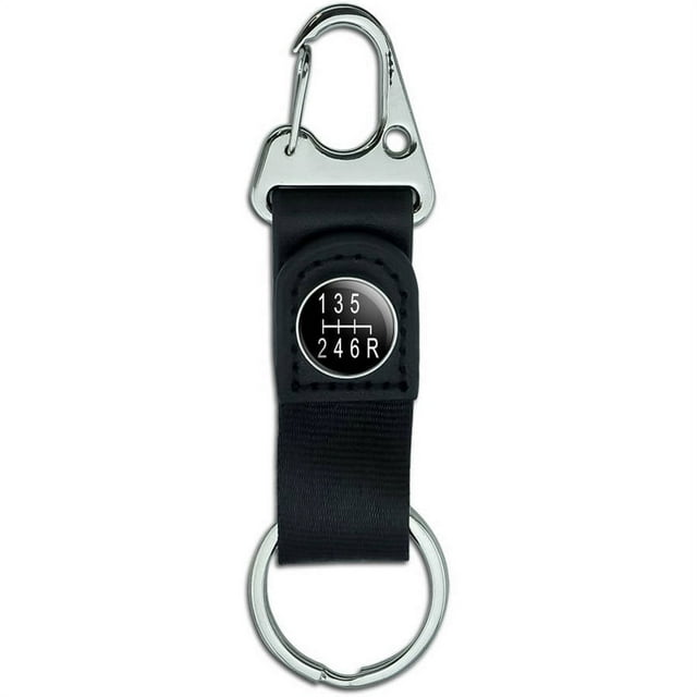 6 Speed Shift Knob Belt Clip On Carabiner Leather Keychain Fabric Key ...