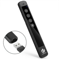 AMERTEER Wireless Presenter, RF 2.4GHz Presentation Remote Rechargeable with Laser Pointer ...