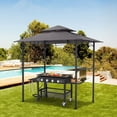 8' x 5' Outdoor Grill Gazebo Canopy, BBQ Canopy for Outdoor Grill, 2 ...