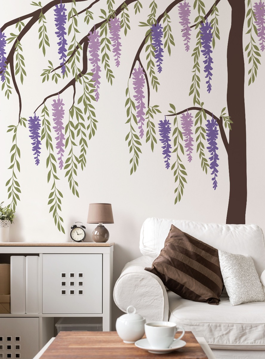 Wisteria Weeping Willow Tree Decal - Walmart.com