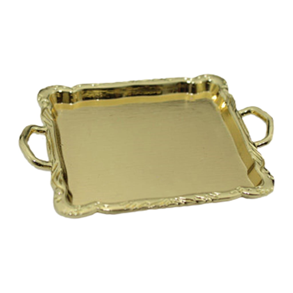 Art & Collectibles Miniature Tray 1:12 Scale Natural Wood Decorative ...