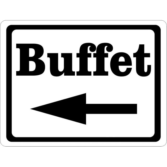 Buffet Sign w/ Directional Arrow - Walmart.com