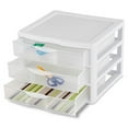 Free Shipping! Sterilite 3-Drawer Clear Plastic Organizers, Stackable ...