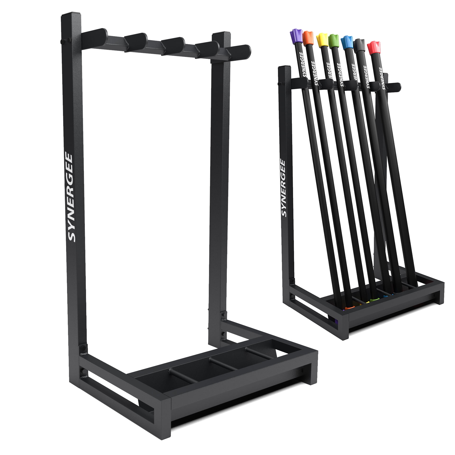 Synergee Weight Bar Rack – Weighted Workout Bar Holder & Storage ...