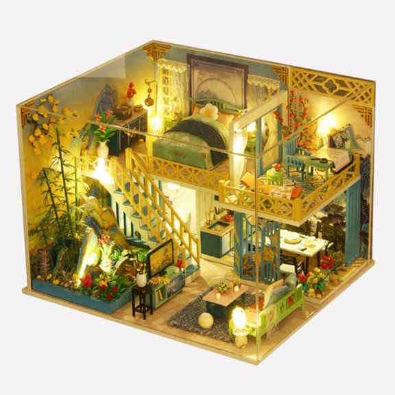 Magic Castle Dollhouse Kit Miniature Wizardi Roombox Kit