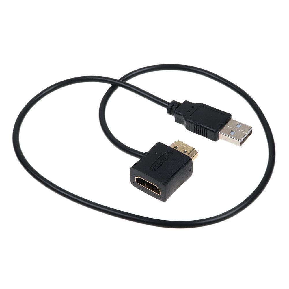 HDMI-compatible Male to Female Connector USB 2.0 Charger Cable Spliter ...