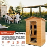 OUTEXER 2 Person Outdoor Saunas Far Infrared Sauna, 1950W Hemlock Wood ...