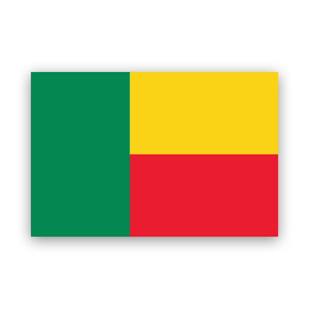 Beninese Flag Sticker Decal - Self Adhesive Vinyl - Weatherproof - Made ...