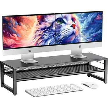 gianotter 2-Tier Metal Monitor Stand Riser, Office Desk Storage ...