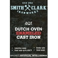 Smith & Clark 4 Quart Enameled Cast Iron Square Dutch Oven Pot with Lid ...