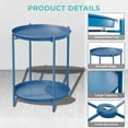 Grand Patio Metal Furniture: 2-Tier Weather-Resistant Steel Side Table ...