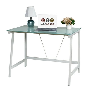 Mainstays Versatile Modern Glass-Top Desk, Multiple Colors - Walmart.com