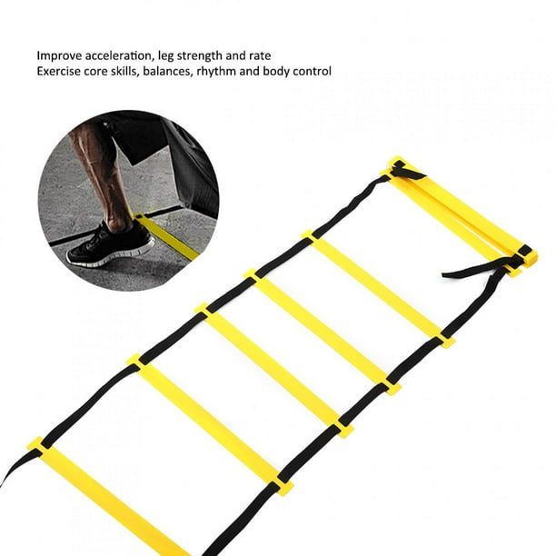 Flat Rung Speed Training Ladder Adjustable Rung Spacing Speed Flat Rung ...