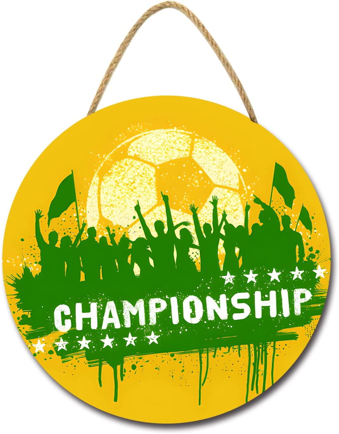 Eveokoki 12" Championship Soccer Signs for Bar Pub Club Living Room ...