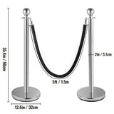 KFFKFF Crowd Control Posts, Set of 2 Posts, Post Kit with 5ft/1.5m ...