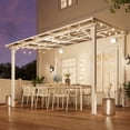 NIAIZEK 8'x10' White Wall Mounted Lean To Canopy Sloped Roof Metal ...