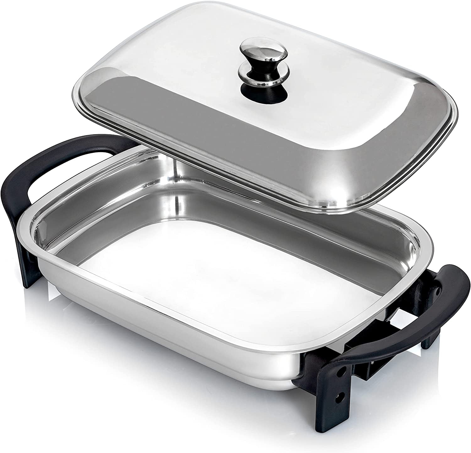 Maxam KTES4MX 16 in. Electric Skillet - Rectangular Stainless Steel Pan ...