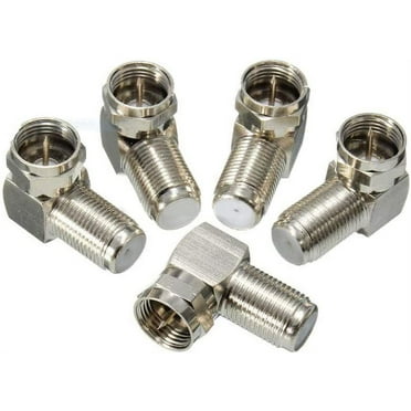 PREMISA™ F-TYPE RIGHT ANGLE ADAPTER 90° FEMALE F TO MALE F CONNECTOR (8 ...