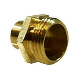Anderson Metals Brass Garden Hose Fitting, Connector, 3/4" Male Hose ID x 1/4" Female Pipe ...