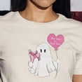 Boo Love Is True Love Ghost Womens Boxy Tee – Hand-Drawn Valentines Day ...