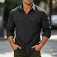 Bxsruta Mens Activewear Button-Up Shirt Lightweight Layering Long ...