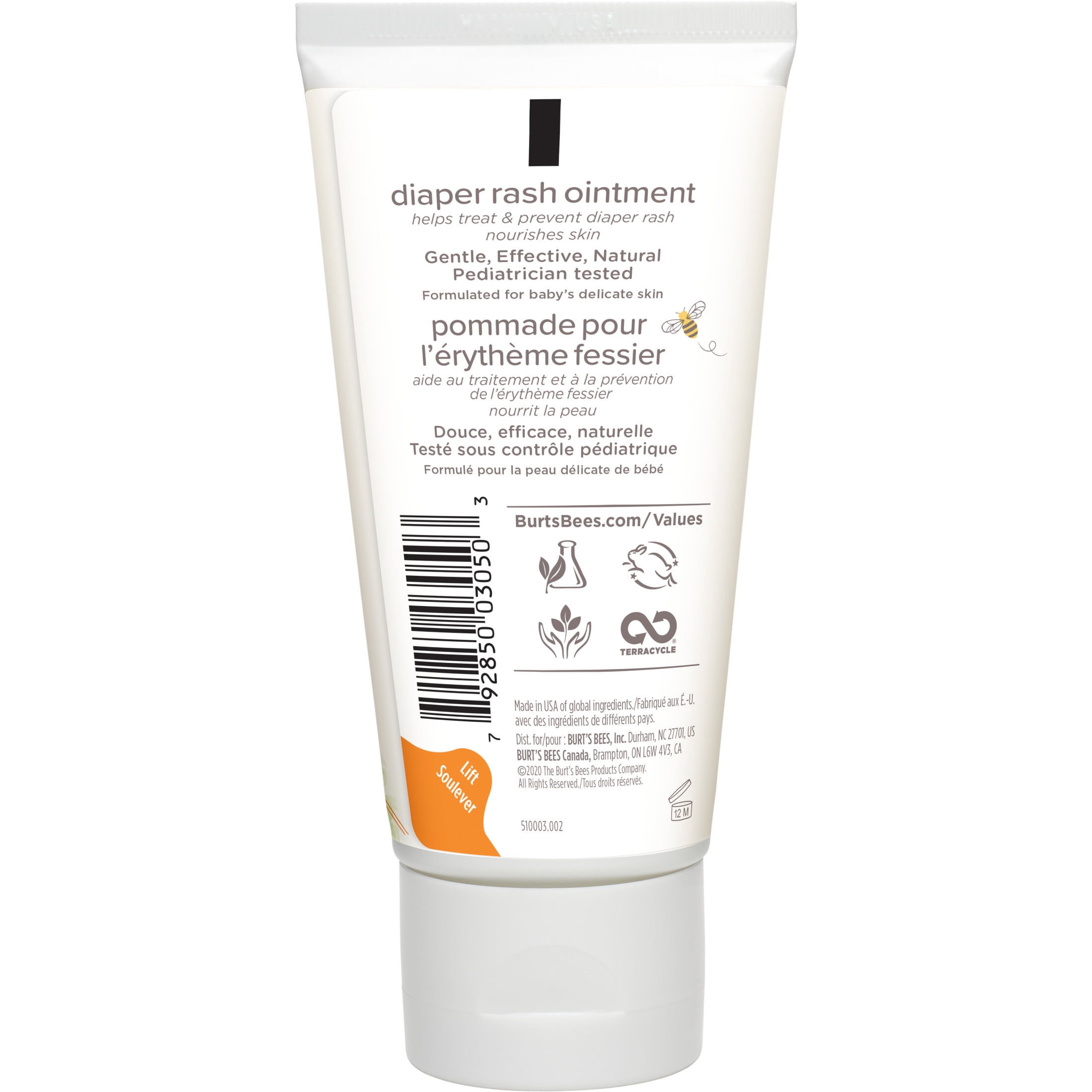 Burt s Bees Baby Diaper Rash Ointment 100 Natural 3 Ounce Tube Treat and Prevent Perfect Gift Walmart