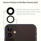 Camera Lens Replacement for iPhone 11 - Rear Back Camera Glass Lens ...
