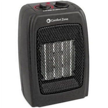 Comfort Zone Ceramic Heater with Fan Only Option, Black, CZ446WM ...
