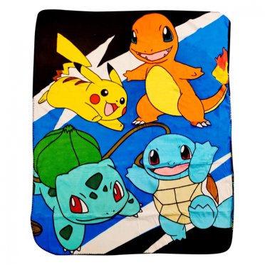 Pokemon 856382 45 x 60 in. Pokemon Kanto Starters Fleece Throw Blanket - Walmart.com