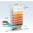 INTIGE 10-Tier Wall File Organizer, White Mesh Metal Hanging Folder ...