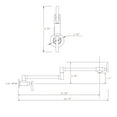 Pot Filler Faucet Wall Mount, Stainless Steel Swing Arm Kitchen Faucet ...