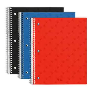 Staples 1-Subject Notebooks 8" x 10.5" College Ruled 70 Sheets Assorted ...