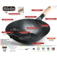 Craft Wok Traditional 13 Inches Pre-Seasoned Carbon Steel Wok with Flat ...