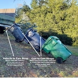 TrashTrainer Trash Can Hauler, Garbage Can Towing Straps, Works with ...