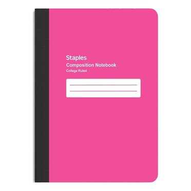 Staples Composition Notebook 7.5" x 9.75" College Ruled 100 Sheets ...